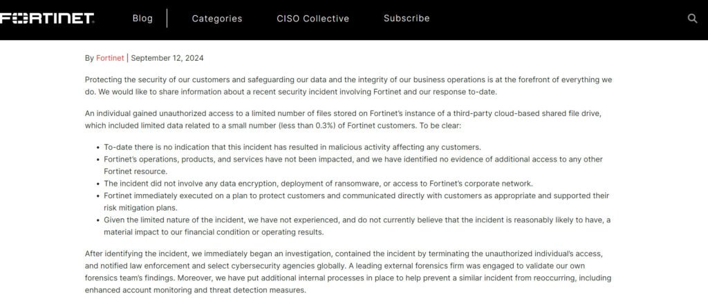 Fortinet Confirms Data Breach After Hackers Leak 440 GB of Data - Tech Hyme
